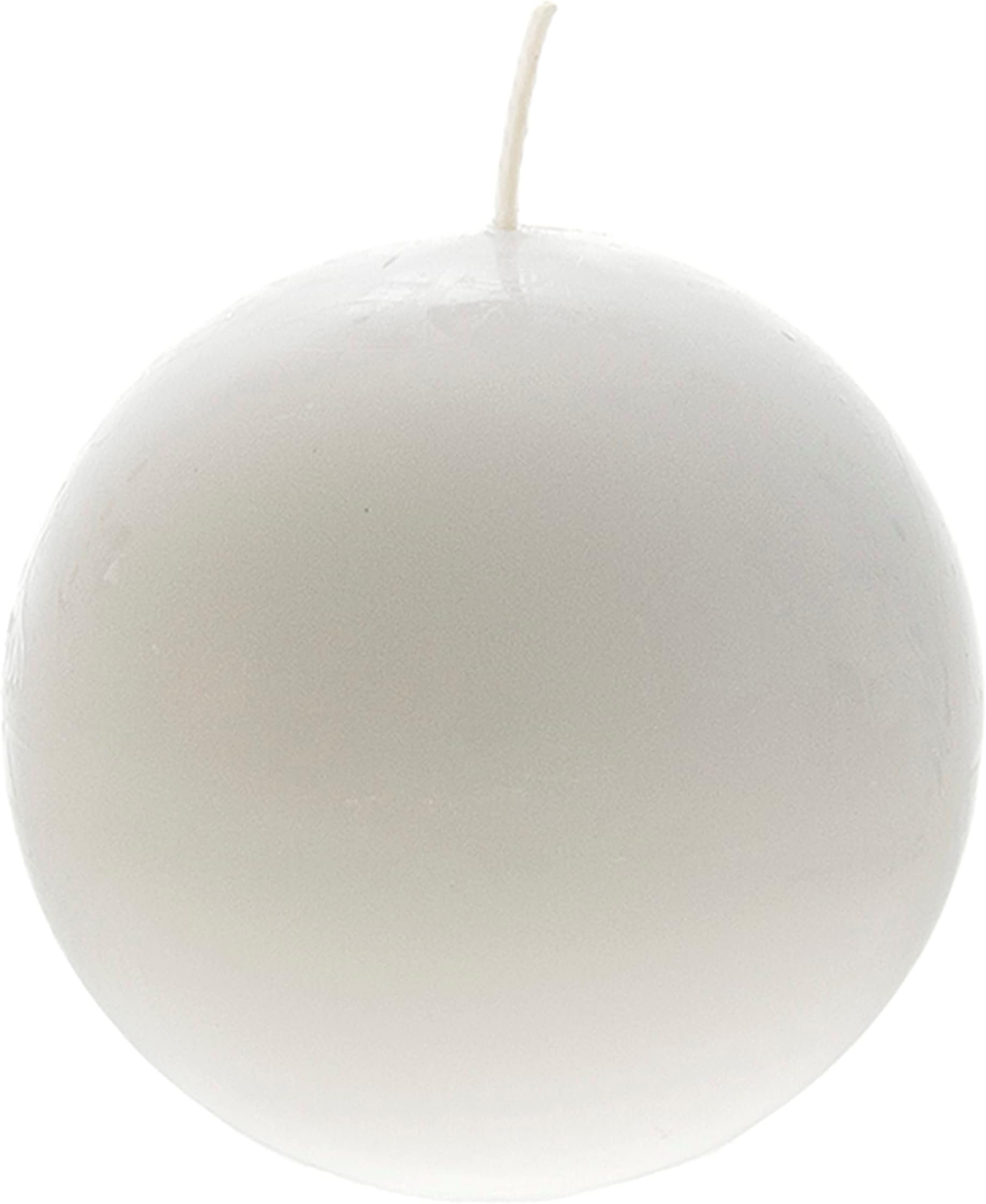 Amazon.com: Mega Candles 1 pc Unscented White Ball Round Candles, Hand ...