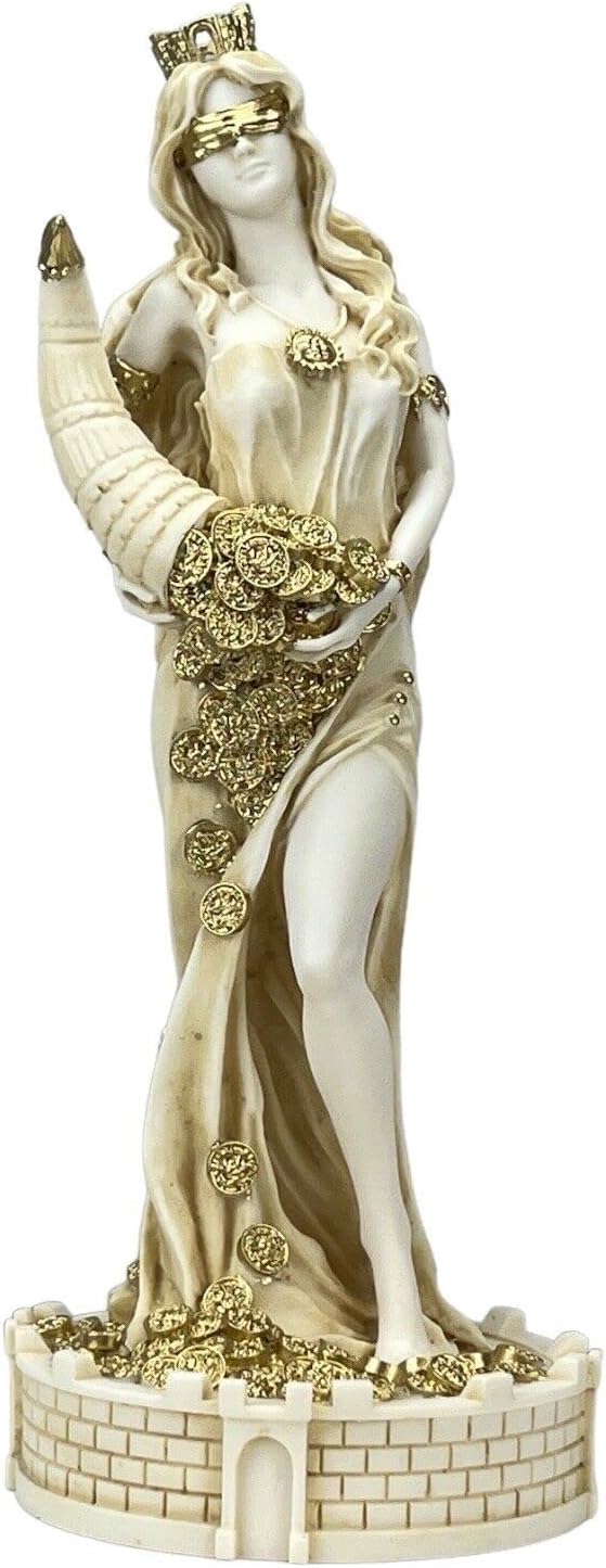 Amazon.com: Goddess of Wealth Tyche Lady Luck Fortuna on Castle Cast ...