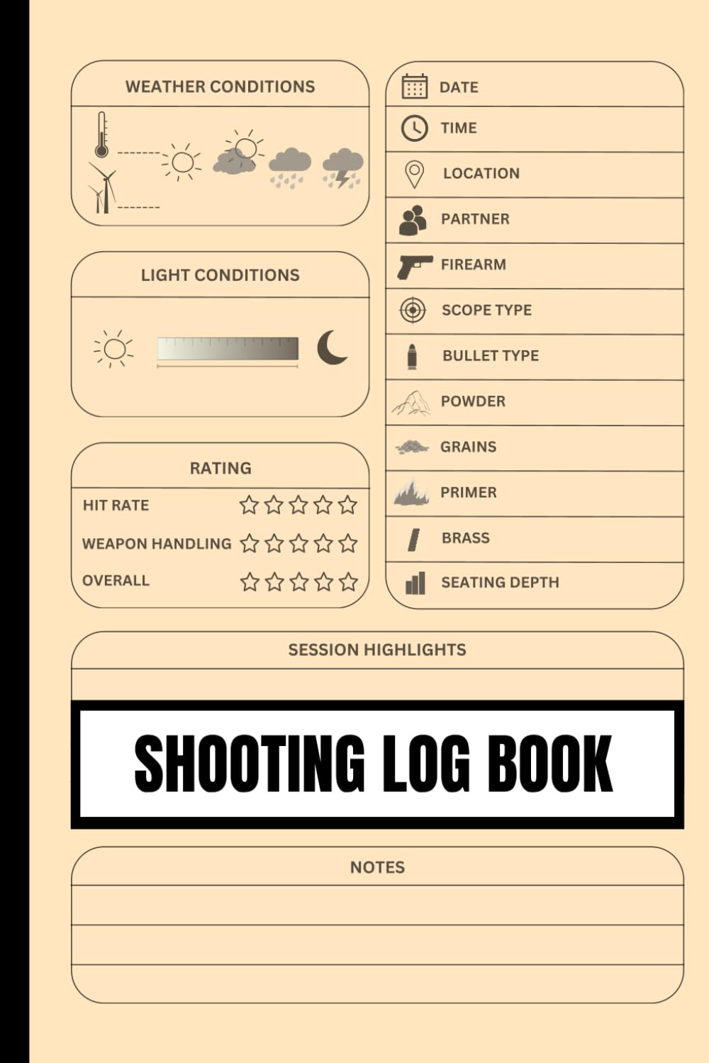 Shooting Log Book: Range shooting book, Gifts for Shooters, Marksman ...