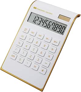 Dual Powered Ultra Thin Solar Calculator for Home Office - Desktop With ...
