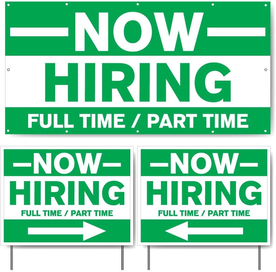 Amazon.com : VictoryStore - Now Hiring Full Time and Part Time Banner ...