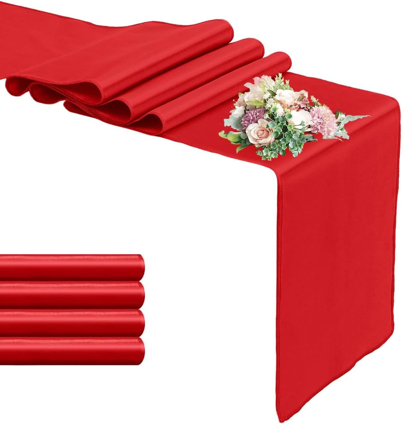 Amazon.com: Horbaunal 6 Pack Satin Runners 12 x 72 Inch Bright Silky ...