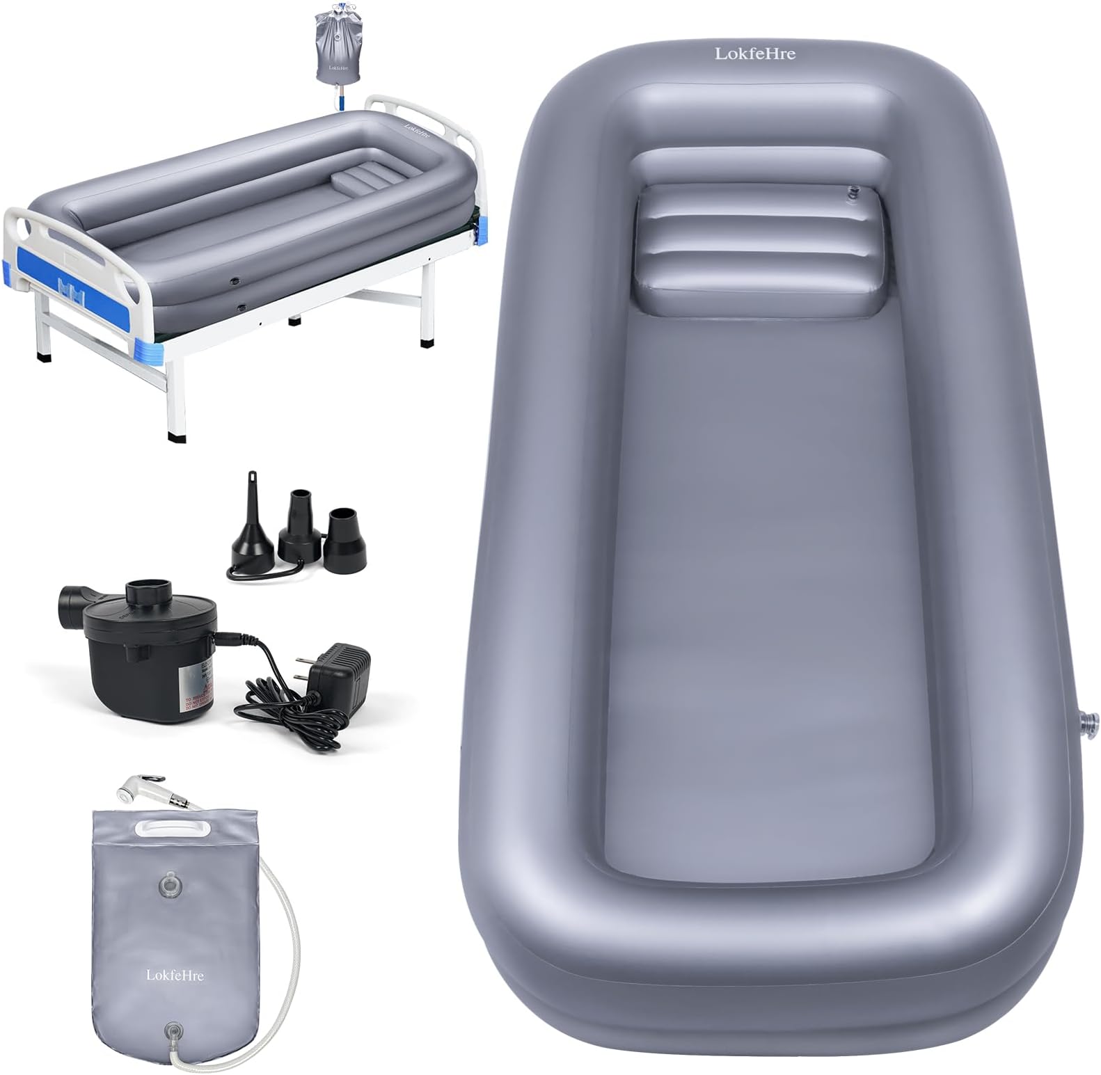 Amazon.com: Medical Inflatable Bathtub, Bath Kit for Geriatric, Elderly ...