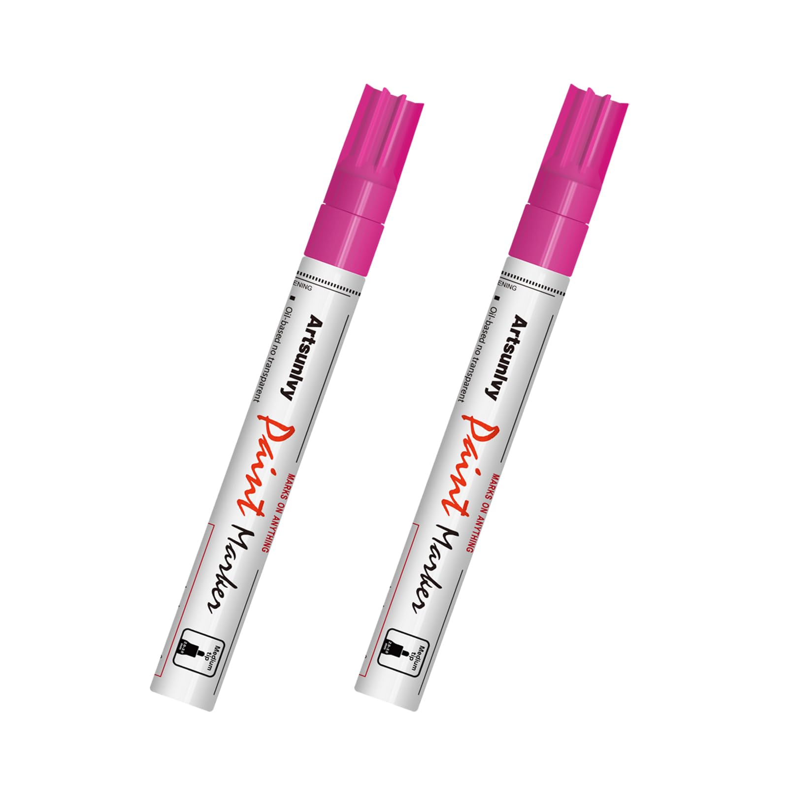 Amazon.com: Pink Paint Pens Permanent Markers - 2 Pack Paint Markers ...