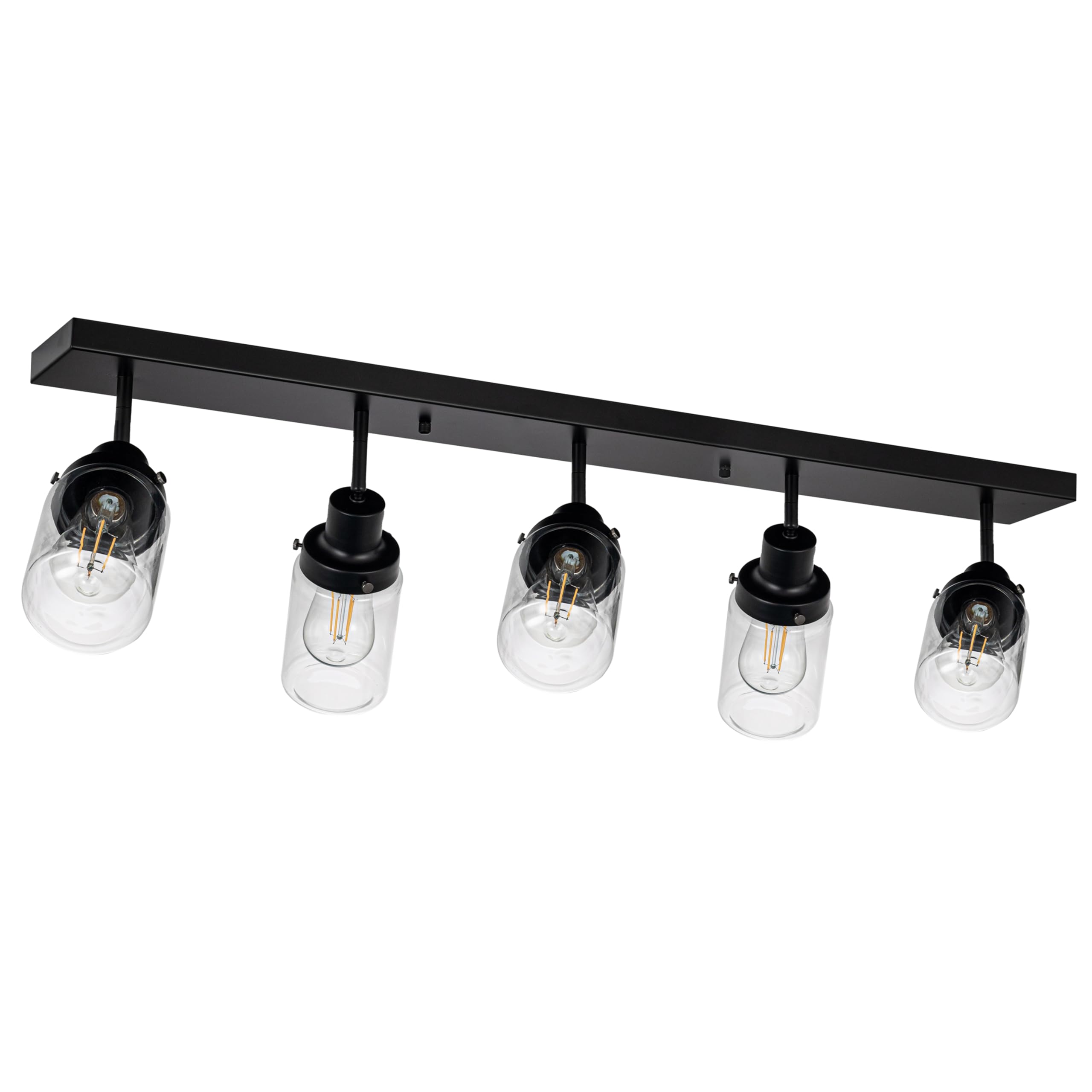 Track Lighting Fixtures Ceiling, 5-Lights Black Kitchen Track Lighting ...