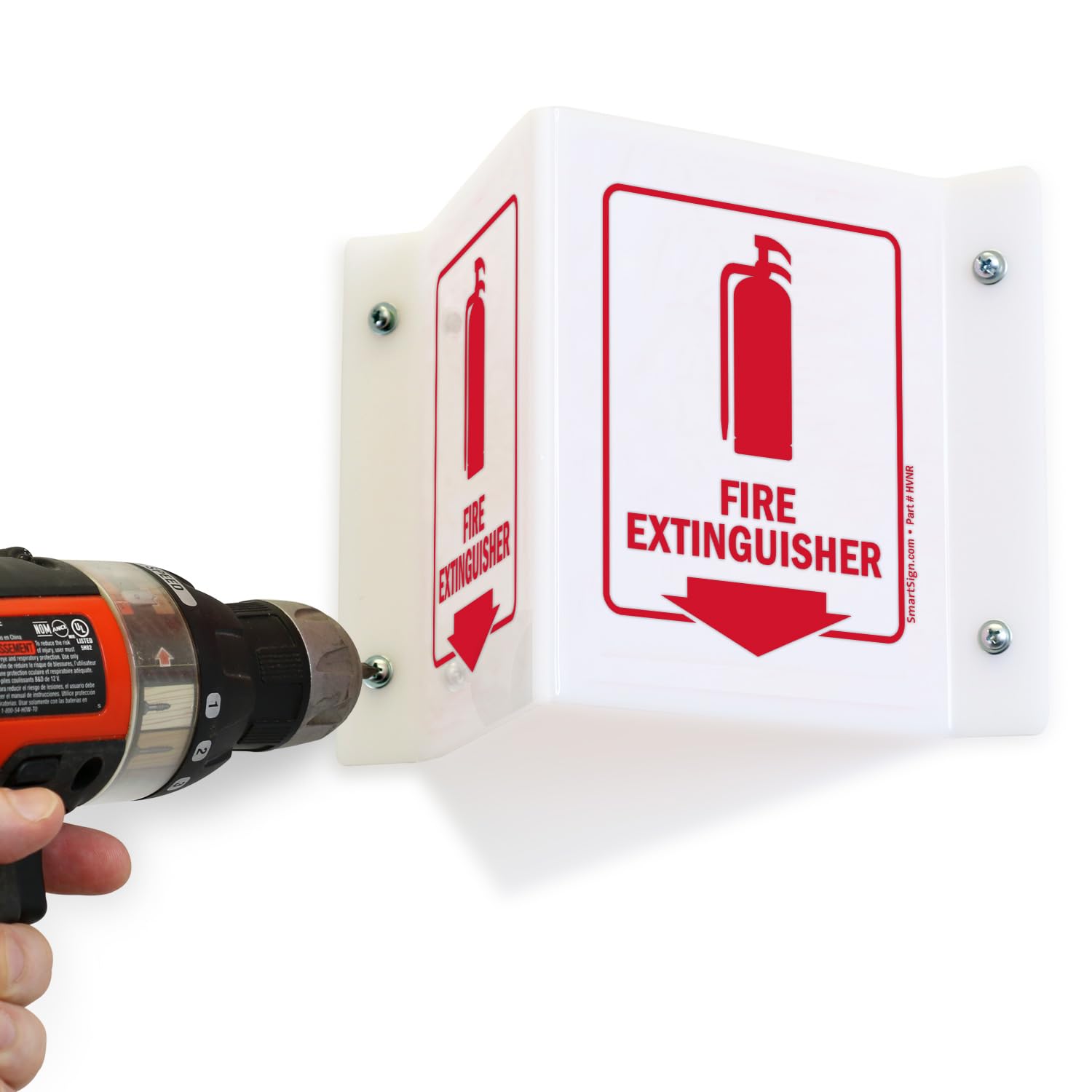 Snapklik.com : SmartSign (4-Pack) Fire Extinguisher Projecting Sign - 5 ...