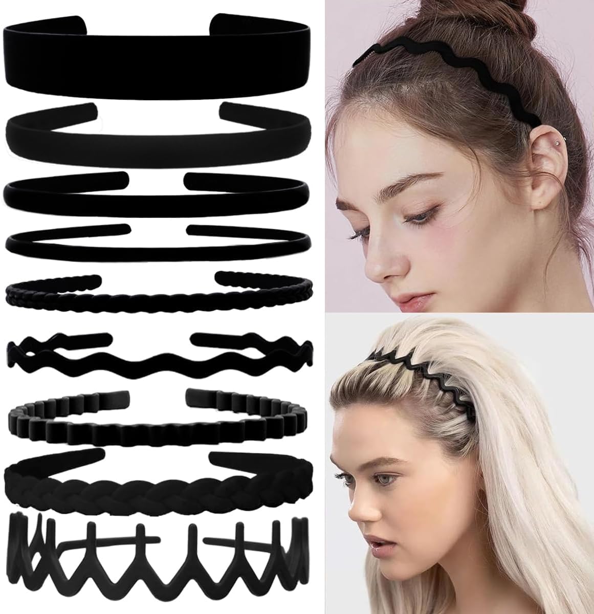 Amazon.com : bodbop XINGZHE Metal Hair Band Men Headband Women's ...