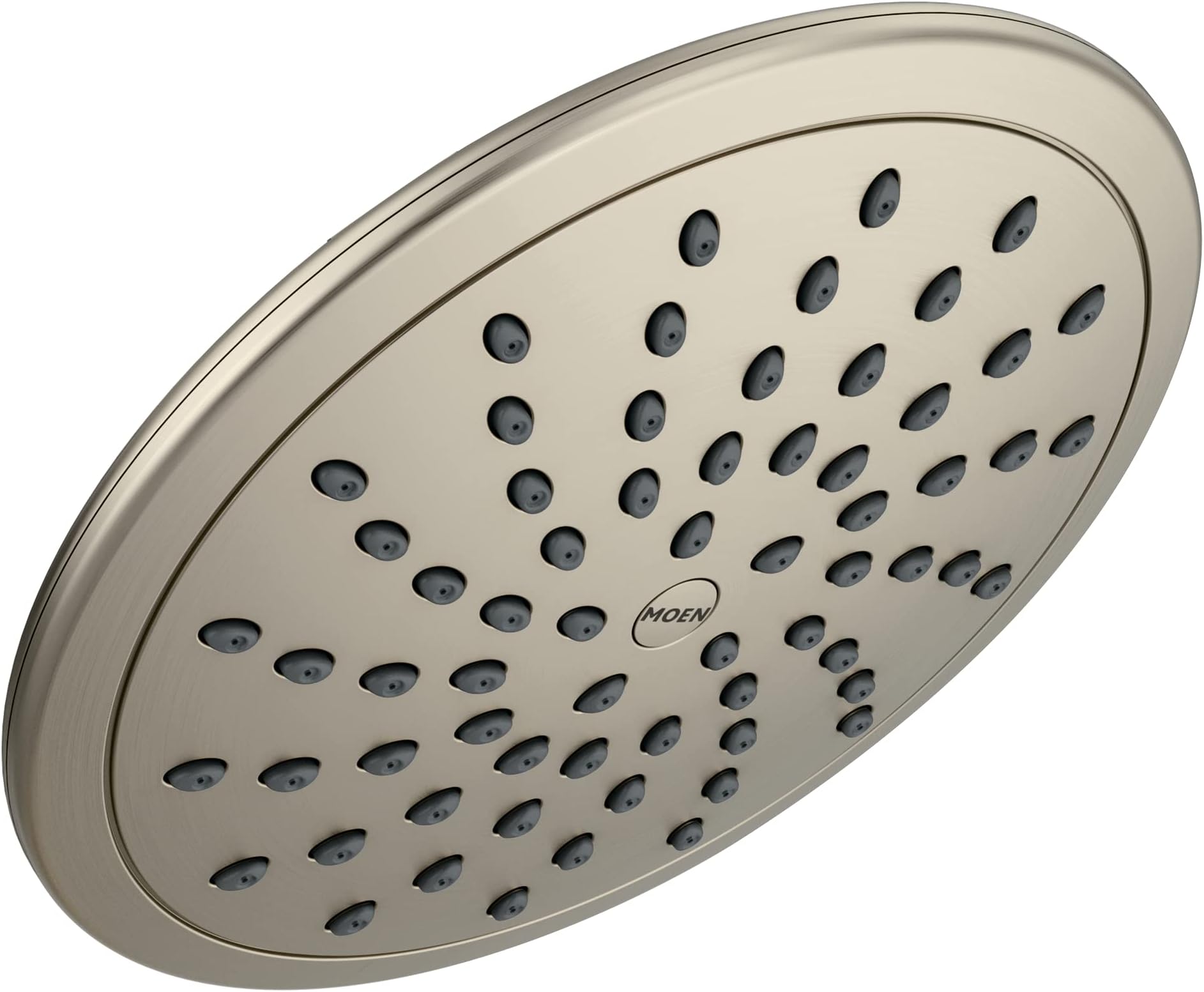 Moen 90 Degree Brushed Nickel 6" Single-Function Showerhead with ...
