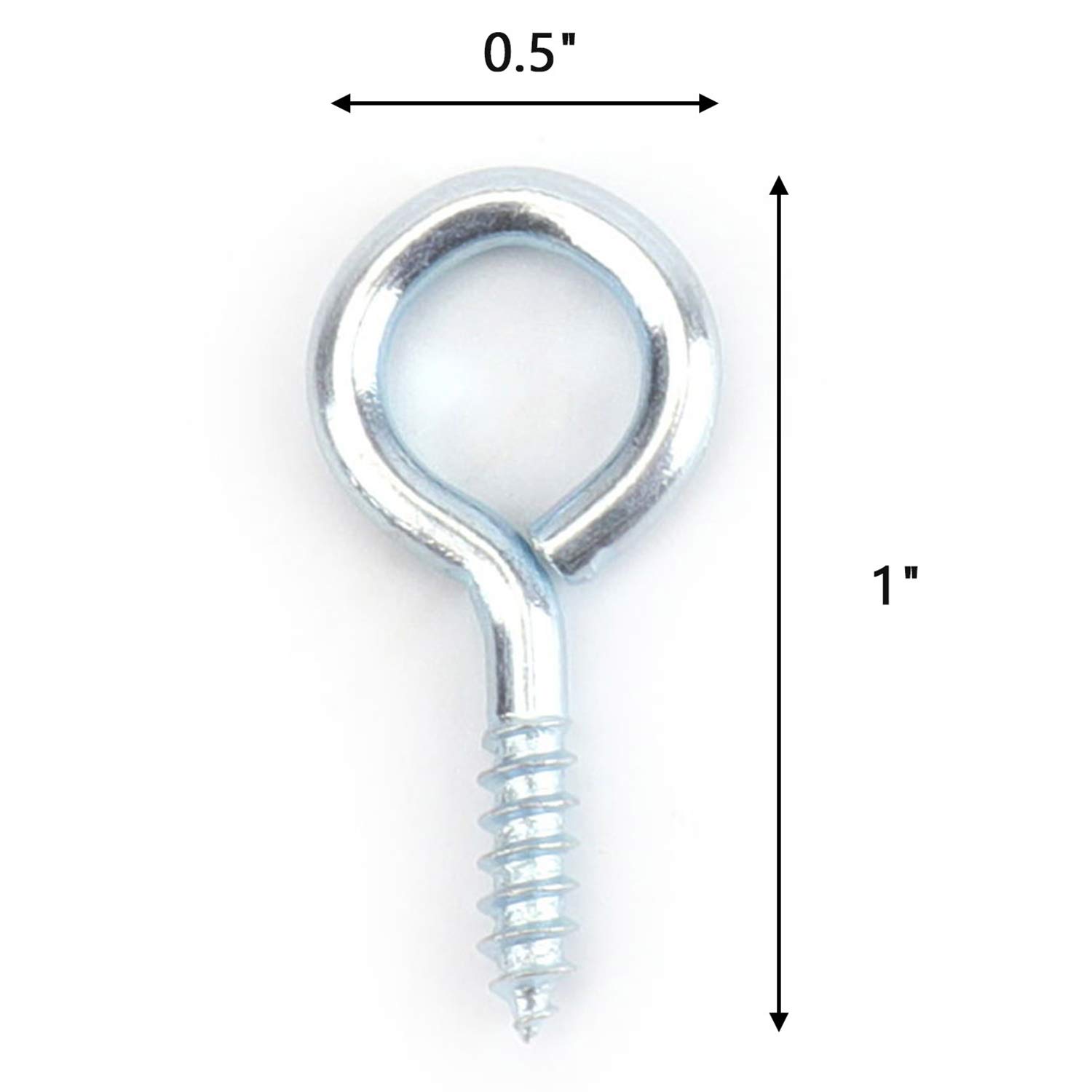 Snapklik.com : 500 Pack 1 Inch Small Screw Eye, Metal Eye Shape Screw ...