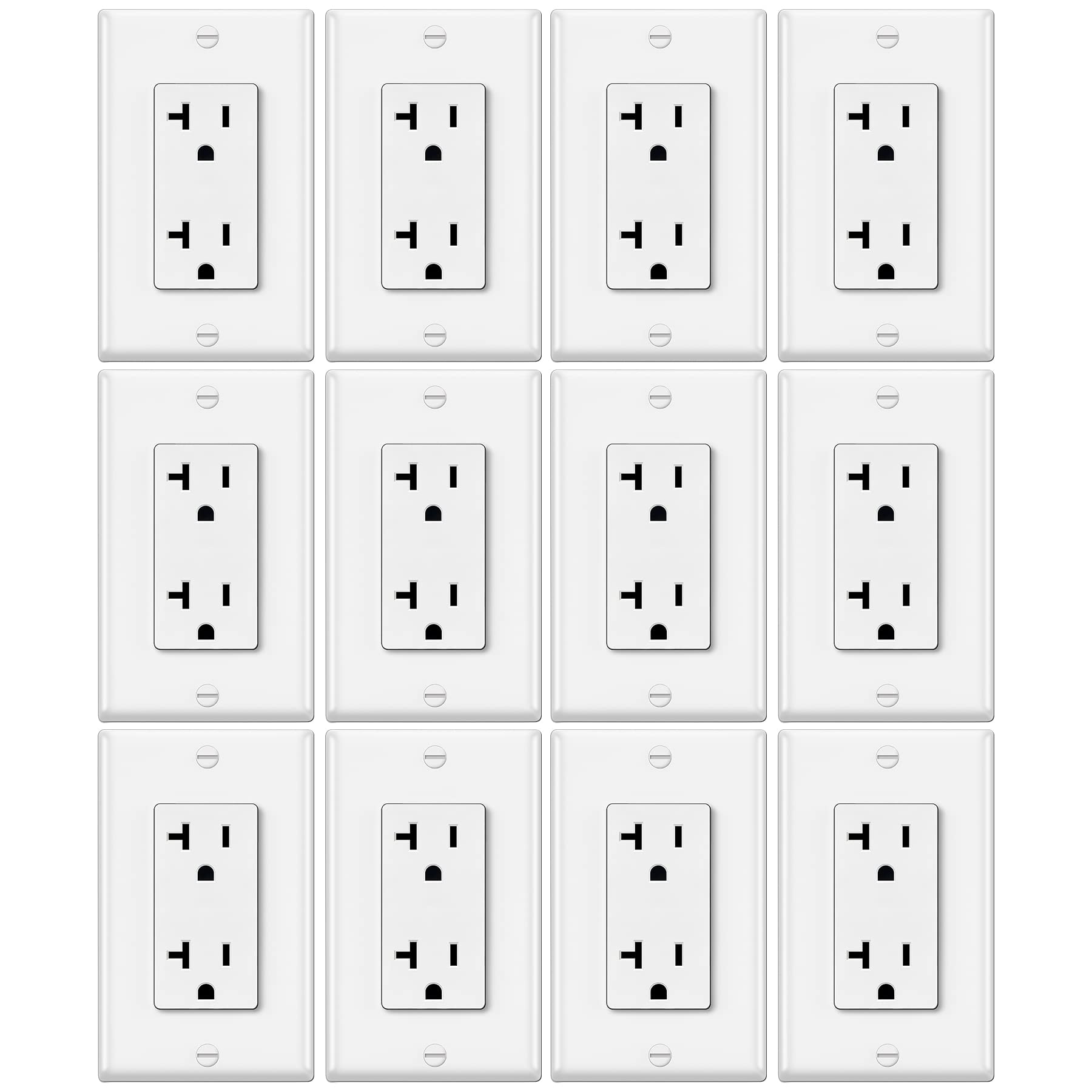 Snapklik.com : ELECTECK 12 Pack Standard Decorator Electrical Wall ...