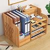 Updated Wooden Desk Organiser, Large Capacity Desk Tidy Storage Holder ...