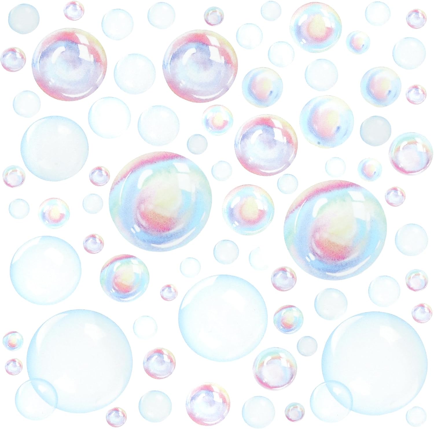 Amazon.com: 2 Sheet Bubble Stickers, Colorful Bubble Wall Decor Cutouts ...