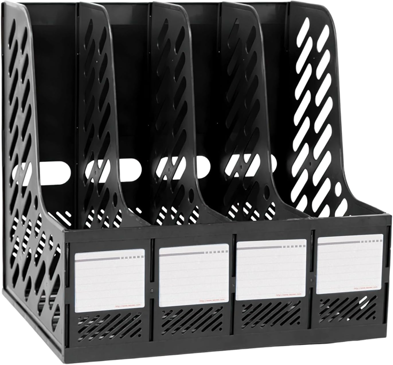 Elezeal Plastic A4 Magazine File Holder, Sturdy File Organiser Desktop ...