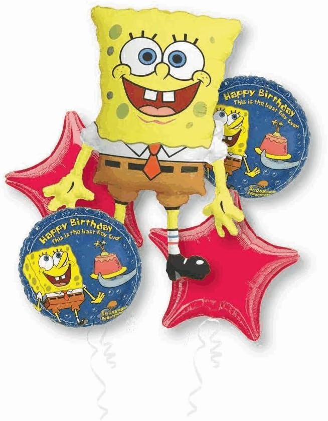 Amazon.com: SpongeBob Balloon Bouquet - Party Supplies by Anagram ...