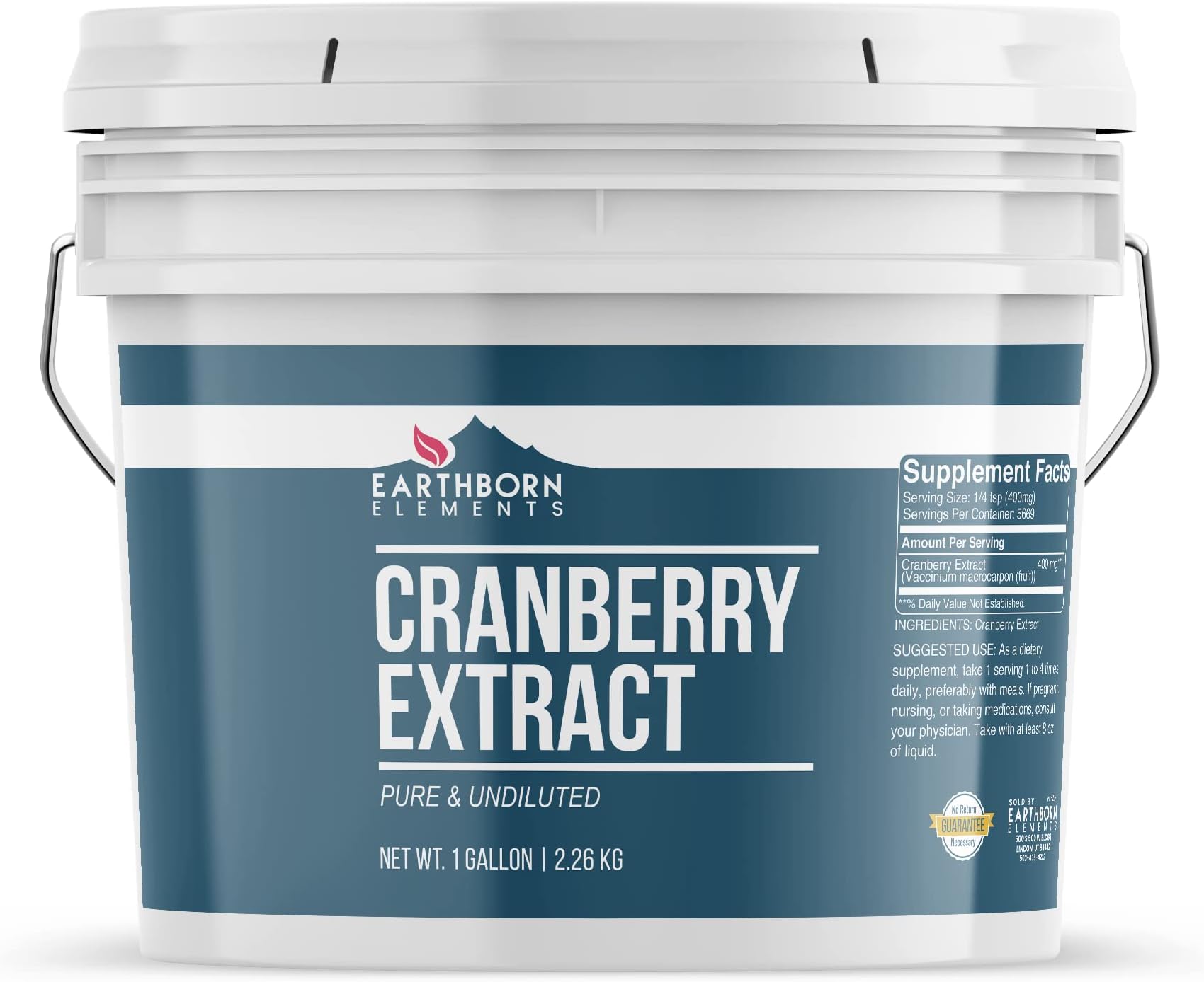 Amazon.com: Earthborn Elements Cranberry Extract 1 Gallon Bucket, Pure ...