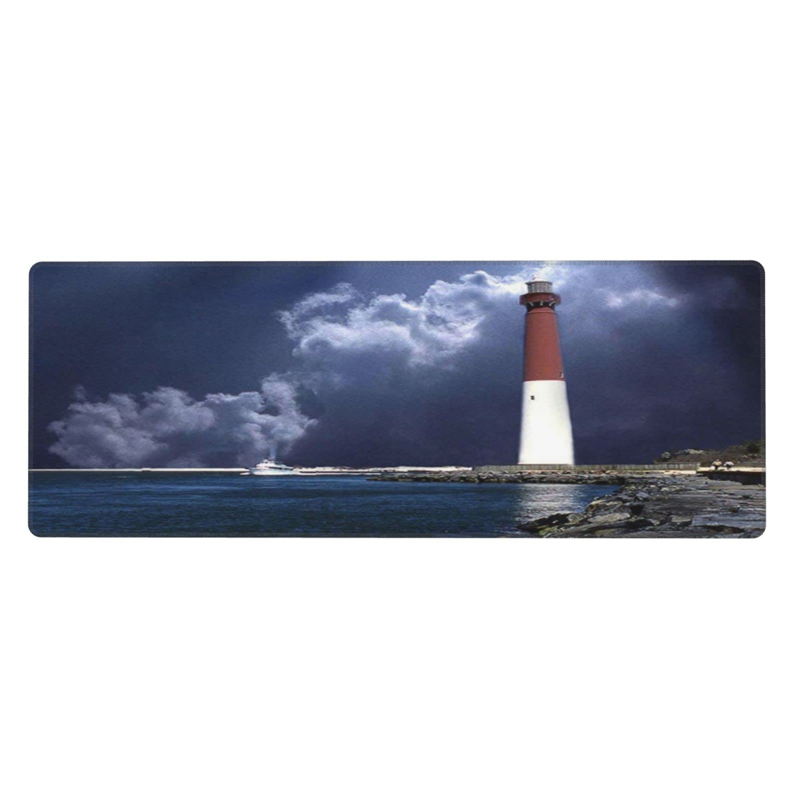 Amazon.com: Barnegat Inlet Lighthouse Large Mouse Pad 31x12 Inch Long ...