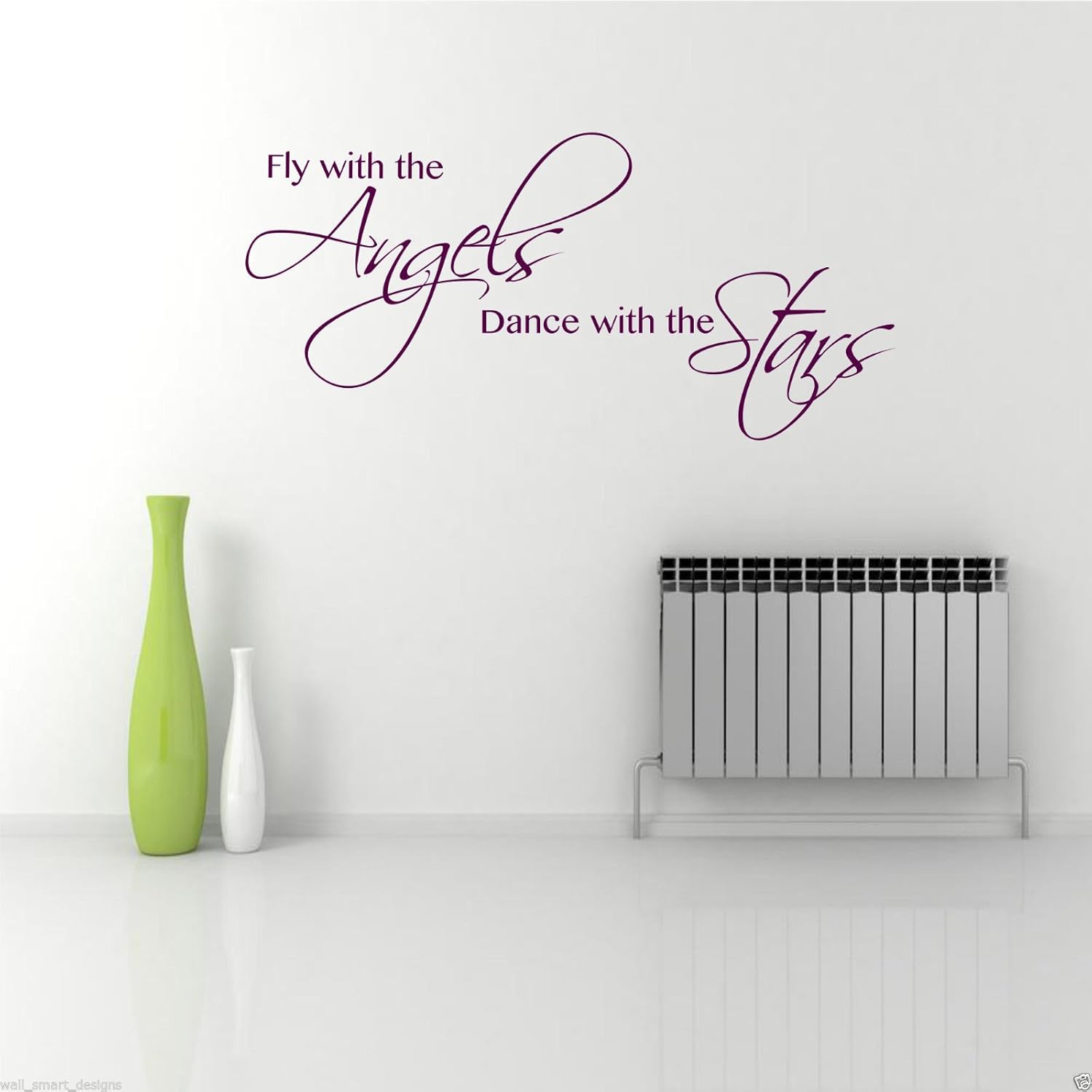 ANGELS DANCE STARS Wall Art Sticker Lounge Quote Decal Mural Stencil ...