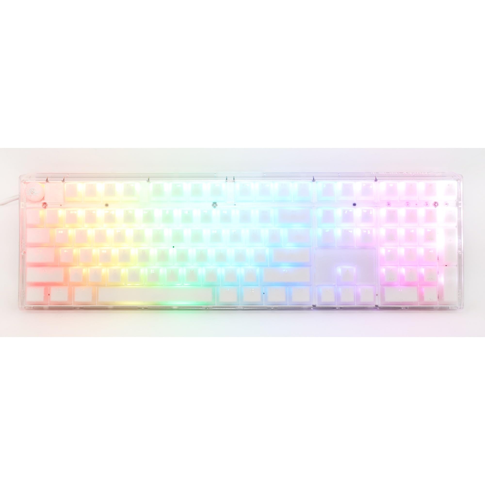 Amazon.com: Ducky One 3 Aura Clear White Hotswap RGB Double Shot ABS ...