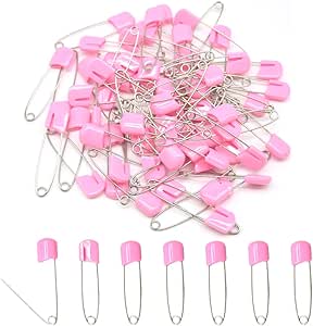 Amazon.com: Hocansen 50 PCS Safety Pin 54mm/2.2in Baby Diaper Pins for Cloth Plastic Head Baby ...