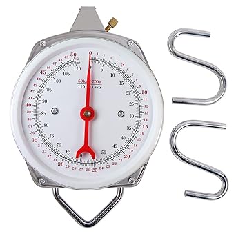 Amazon.com: Spring Hanging Dial Scale,110lbs Industrial Hanging Scale ...