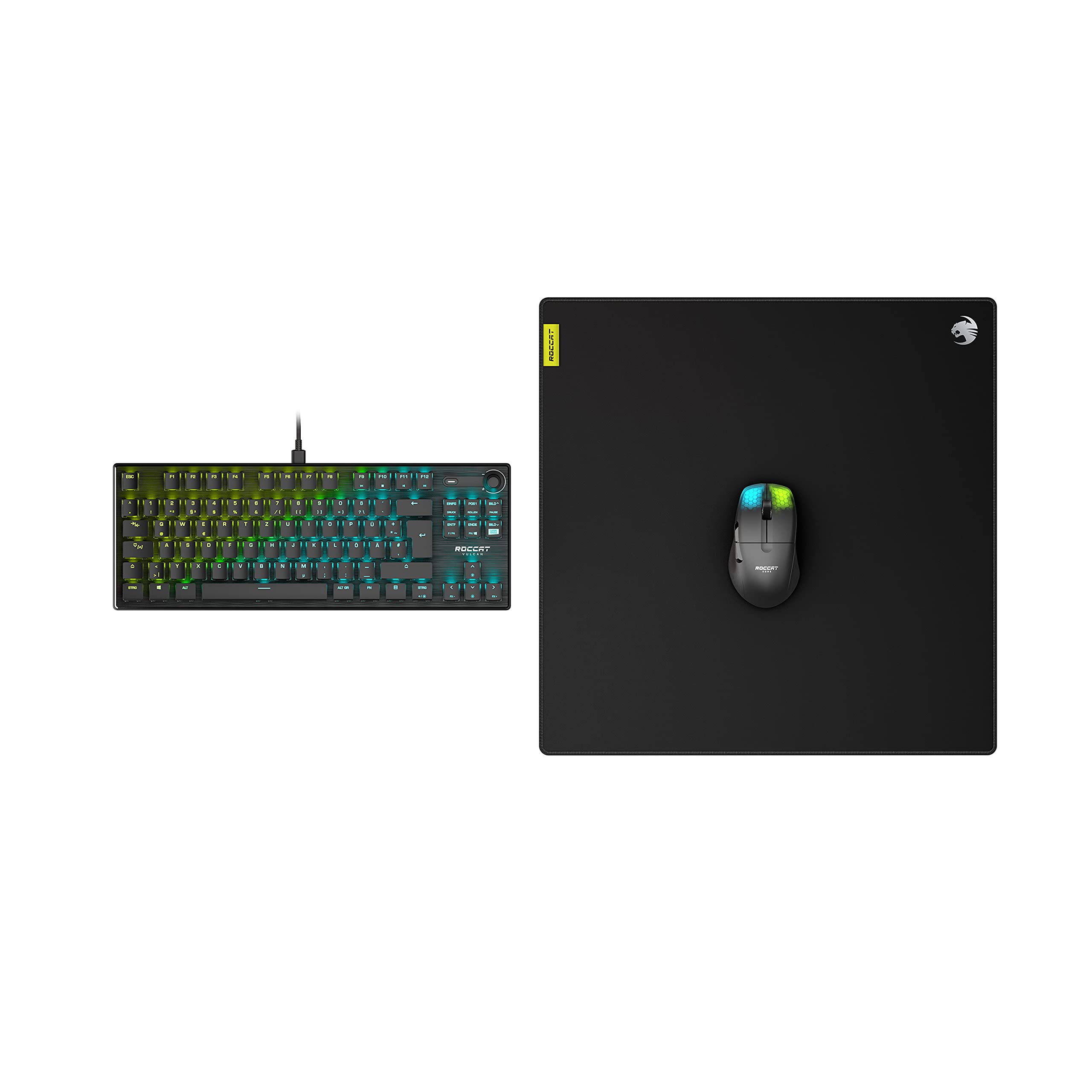 ROCCAT Sense Pro Square PC Gaming Mousepad, Non Slip Rubber Back, Speed ...