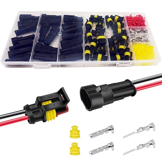 ZIBUYU® 20 Sets 2 Pin Car Electrical Wire Connectors Waterproof ...