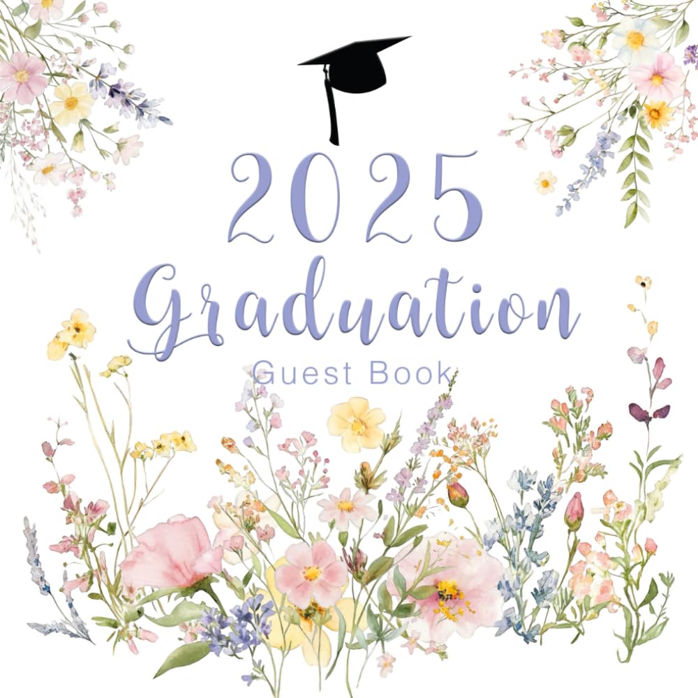 Amazon.com: Graduation Guest Book 2025: For Graduate Party Guests To ...