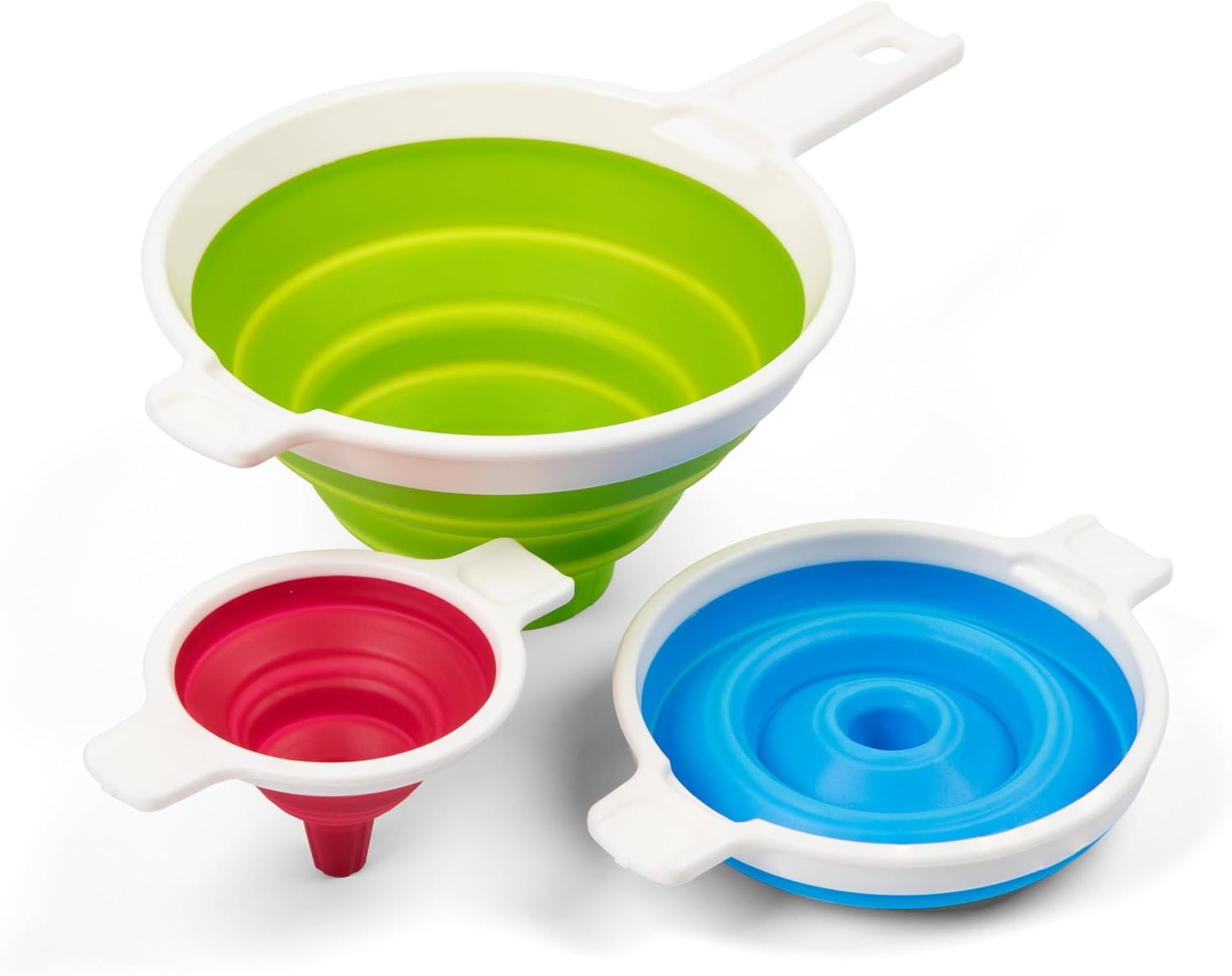 Amazon.com: PREPWORKS Kitchen Tool Collapsible Funnel, 3 Count, White ...
