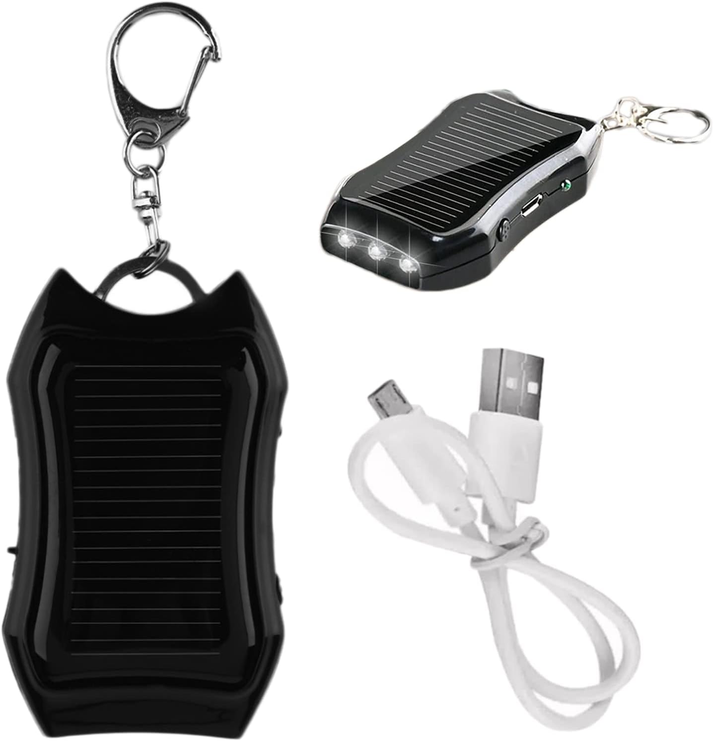 UGIF 1200mAH Solar Power Bank Keychain, Key Ring Mini Power Bank ...