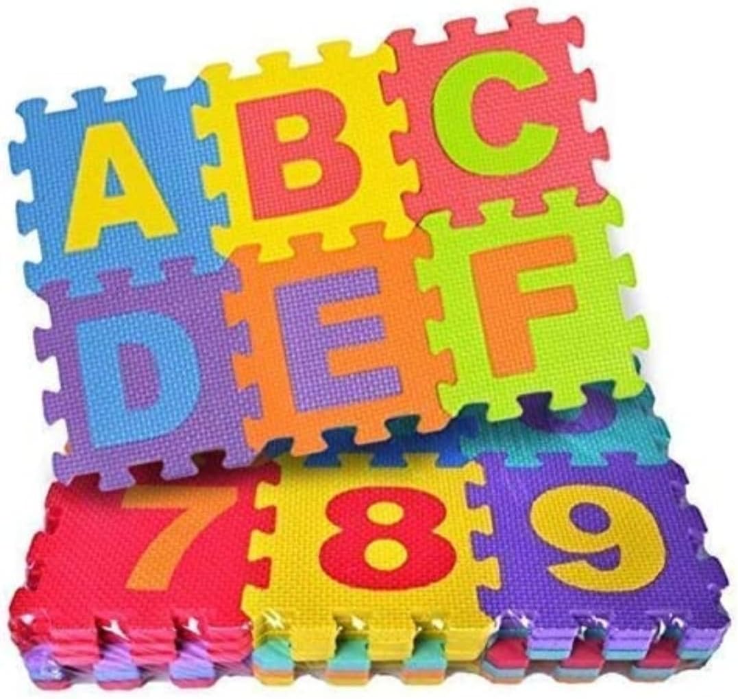 Buy Rs Store 36 pcs ABCD,1 to 10 Alphabet Blocks Puzzle Foam Mat for ...