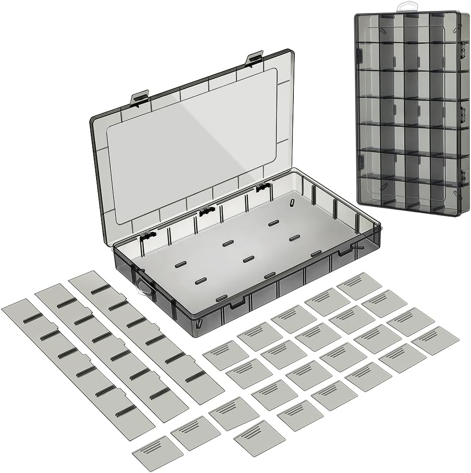 Amazon.com: WINHUNT 28-Compartment Screw Organizer Box with Removable ...