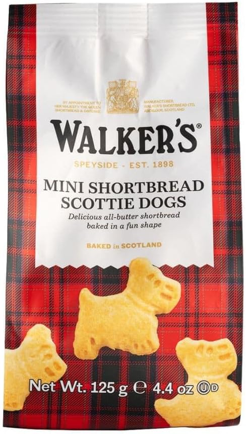 Amazon.com: Walker's Shortbread Mini Scottie Dog Shaped Cookies, Pure ...