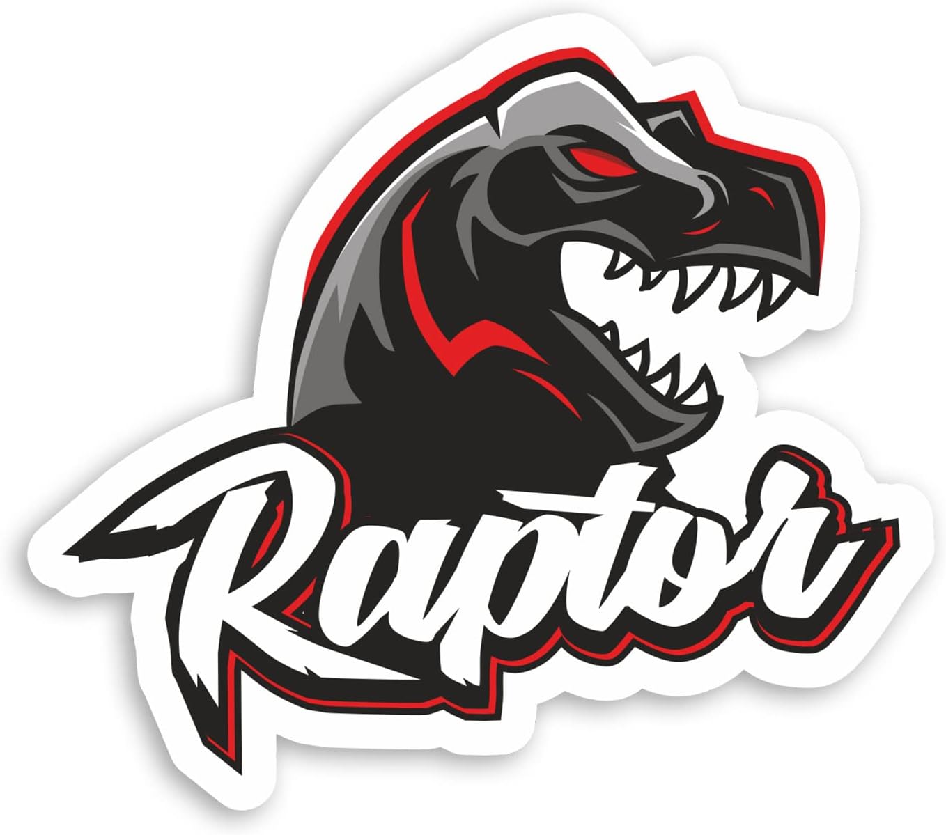 2 x 10cm Velociraptor Raptor Dinosaur Vinyl Stickers - Dino Decal ...