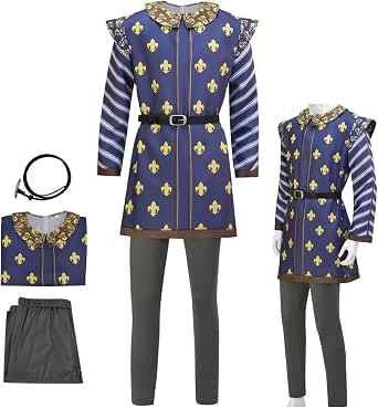 Amazon.com: Mens Prince Charming Cosplay Costume Fairy Prince Uniform ...