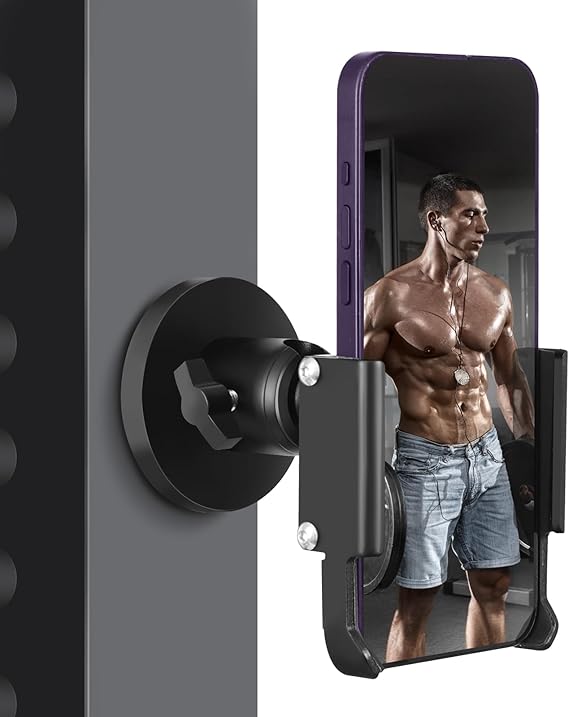 Amazon.com: Vinkqiado Gym Magnetic Phone Holder, All Metal Magnet Base ...