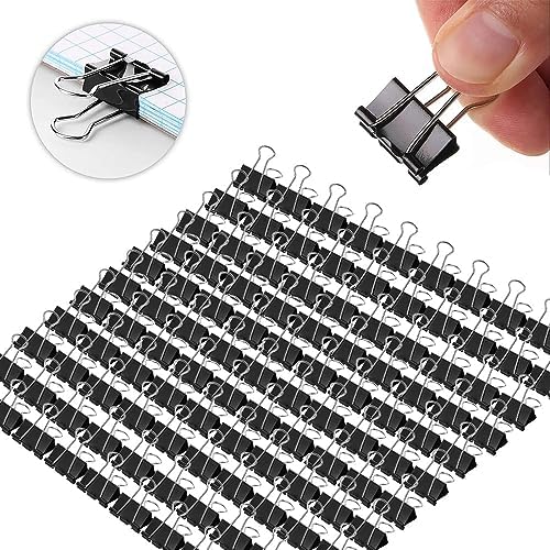 Mini Binder Clips 0.6 Inch Black 288 Pcs, Binder Clips 15mm 5/8 Inch ...