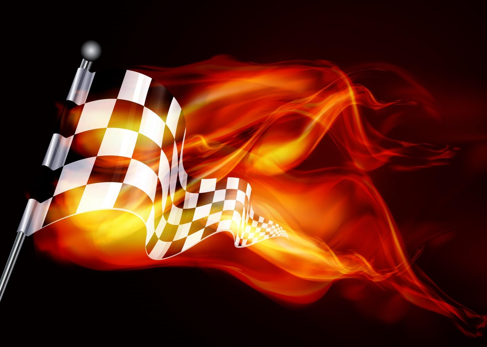 Checkered Flag Backdrops Checkered Flag Wave On White Background