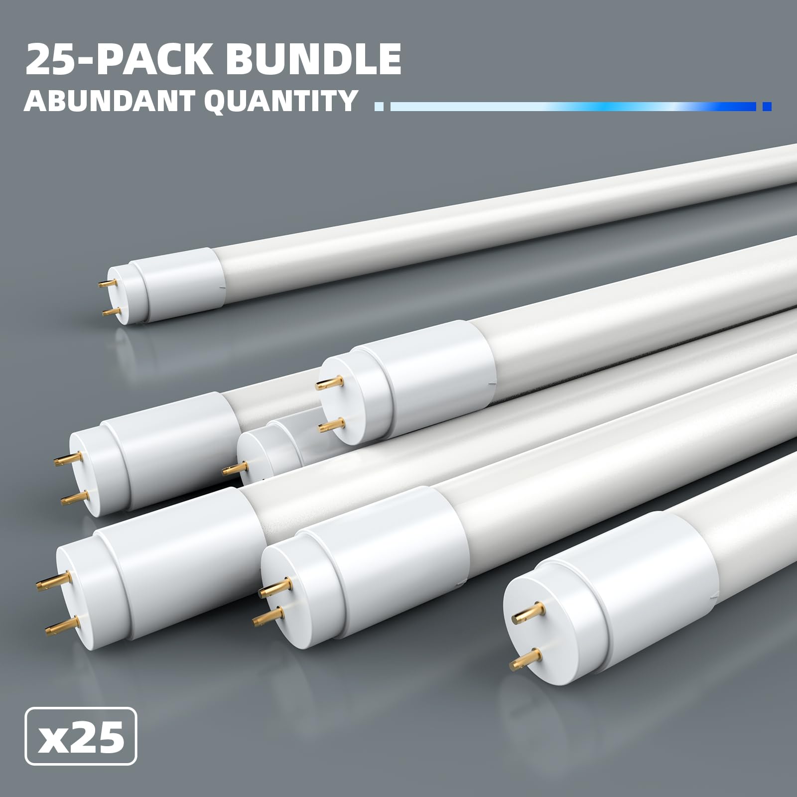 Snapklik.com : T8 LED Bulbs 4 Foot, 18W 2300LM 5000K Frosted Cover ...