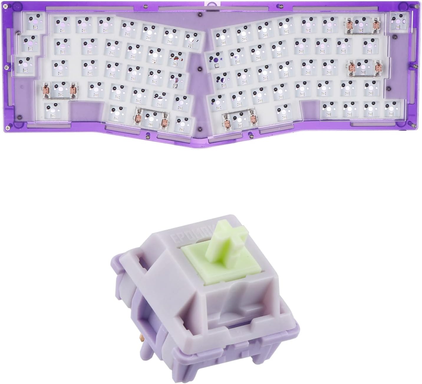 Amazon.com: EPOMAKER Alice QMK/VIA Wired Keyboard Kit with Wisteria ...