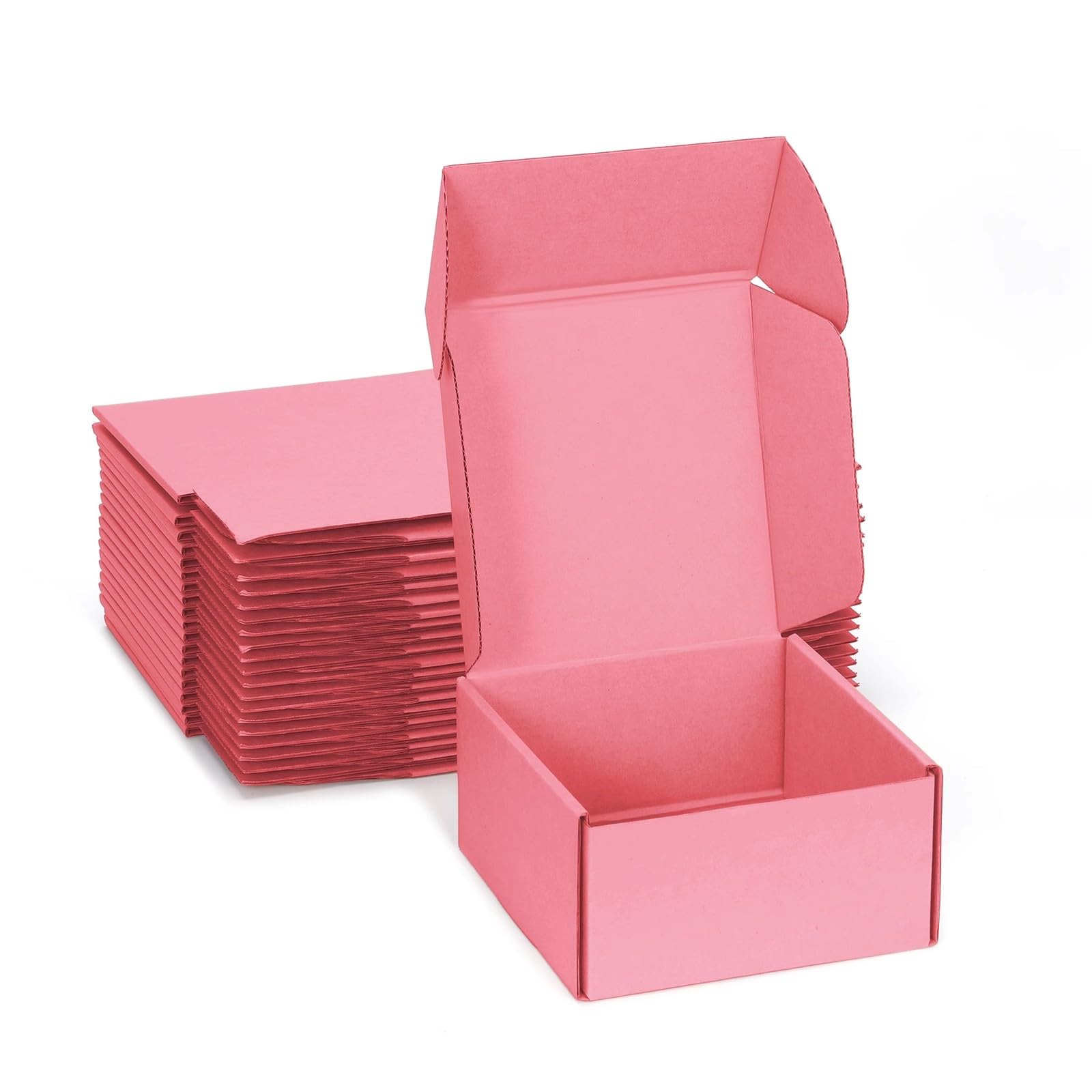 Amazon.com: Yidomto Pink Small Shipping Boxes 6''x6''x4'' Size Set of ...