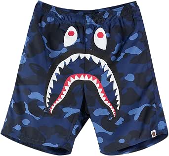 Amazon.com: A Bathing Ape, Pre-Loved Men's Bape Shark Head Blue Camo ...
