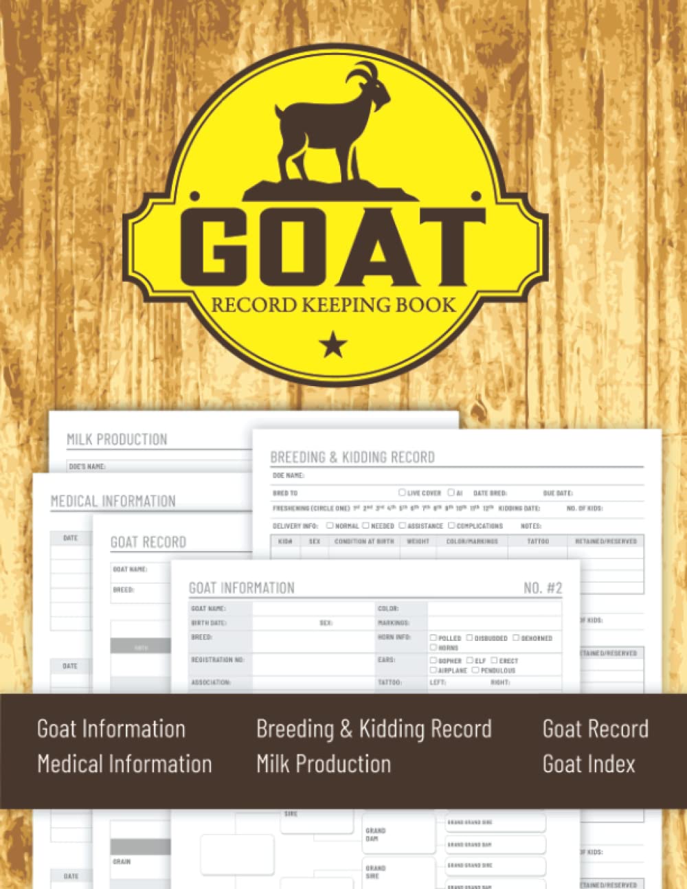 Amazon.com: Goat Record Keeping Log Book: Goat Breeding Log Book (Sized ...