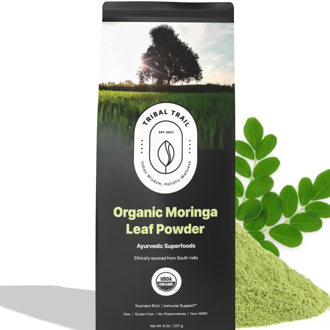 Amazon.com: Tribal Trail Organic Moringa Powder | 8.01 oz | USDA ...