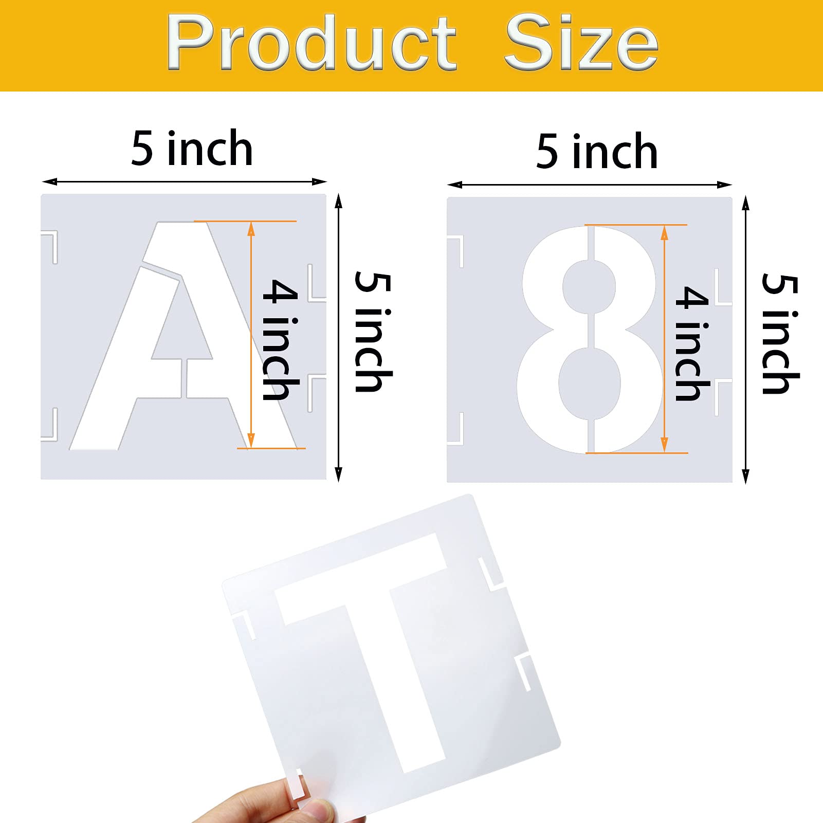 Snapklik.com : YEAJON 46 Pcs Letter Stencils Symbol Numbers Craft ...