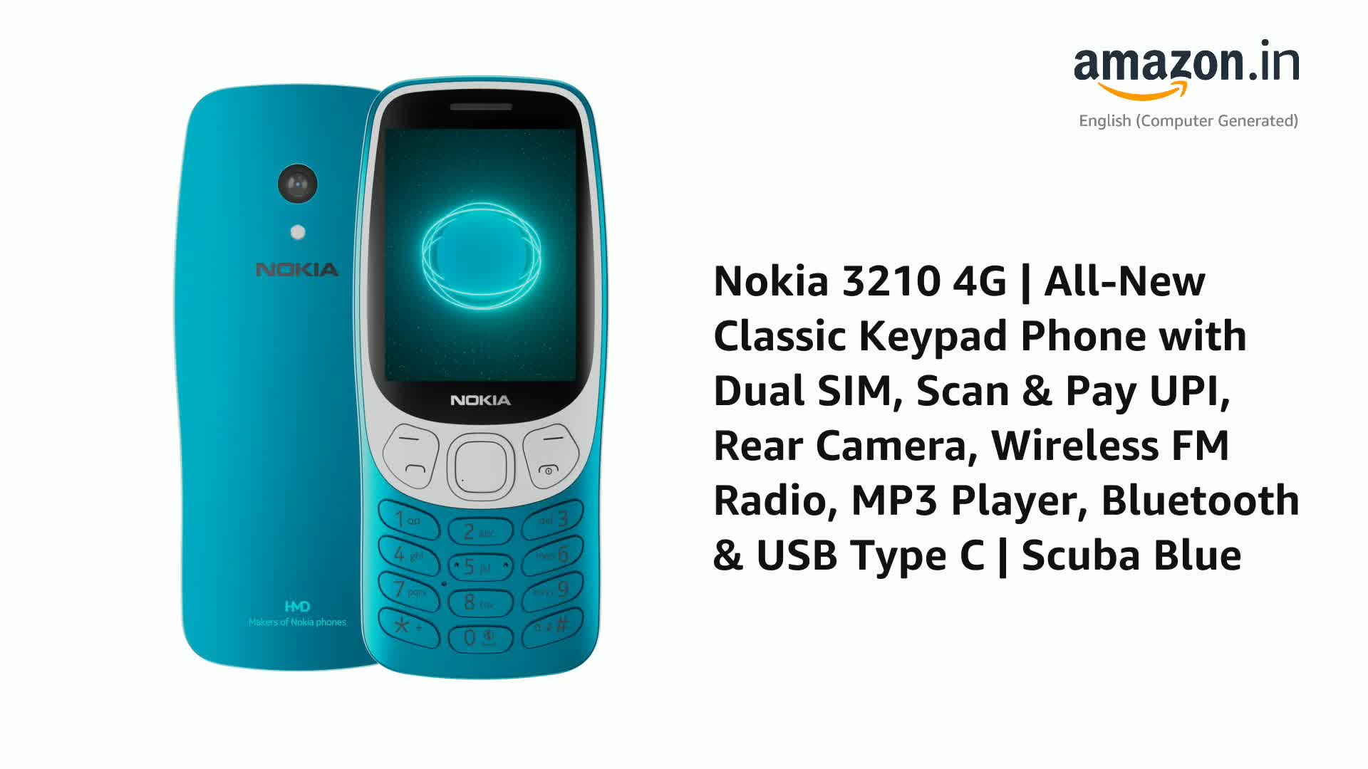 Watch Nokia 3210 4G | All-New Classic Keypad Phone with Dual SIM, Scan ...