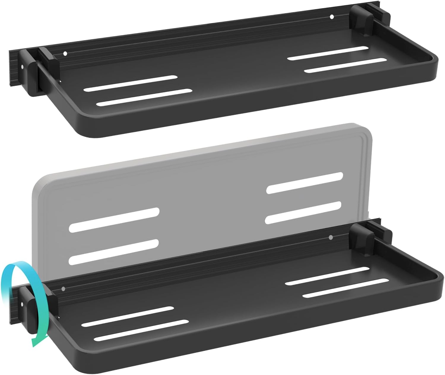 Amazon.com: RunNico 2 Sizes RV Aluminum Foldable Shelf, Wall-Mounted ...