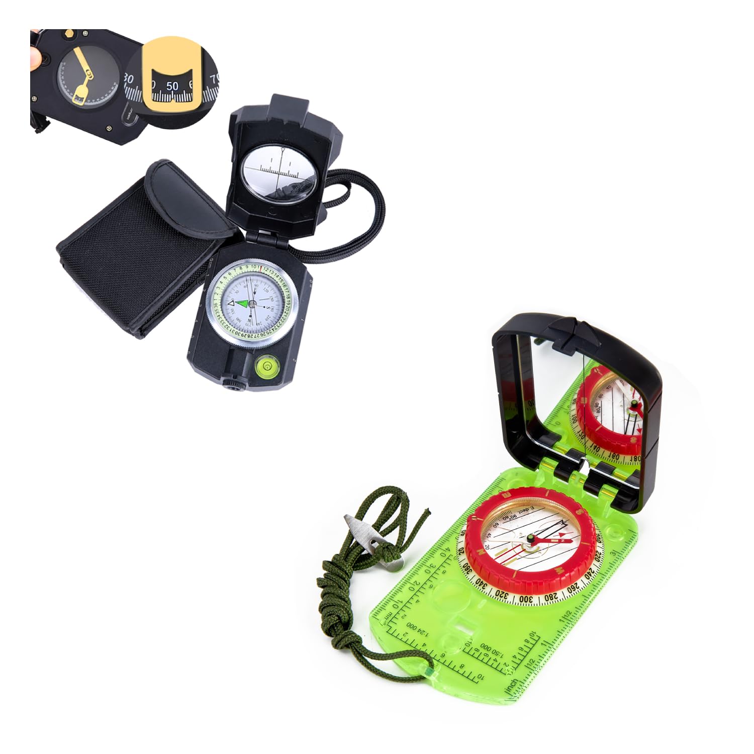 Amazon.com : Sportneer Compass Hiking Survival Hiking Military Compass ...