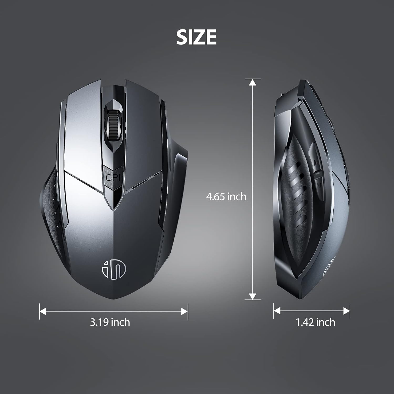 Buy INPHIC Bluetooth Mouse, Rechargeable Wireless Mouse Multi-Device ...