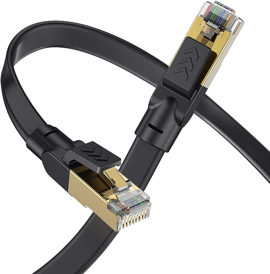 Amazon.com: Cat 8 Ethernet Cable 15 ft, Flat Ethernet Cable Internet ...