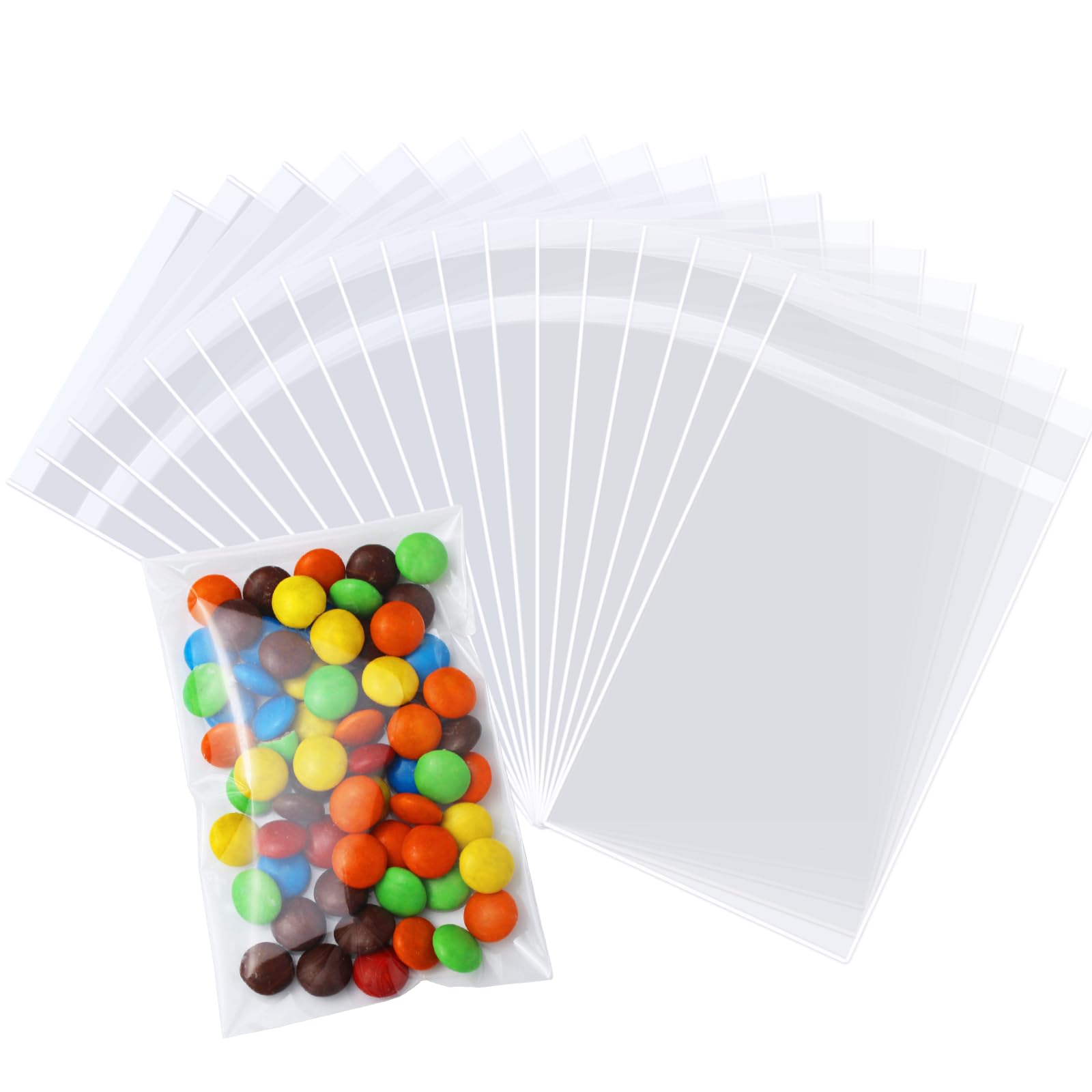 Amazon.com: PigPotParty 3"x5" Cellophane Bags Self Adhesive, Small ...